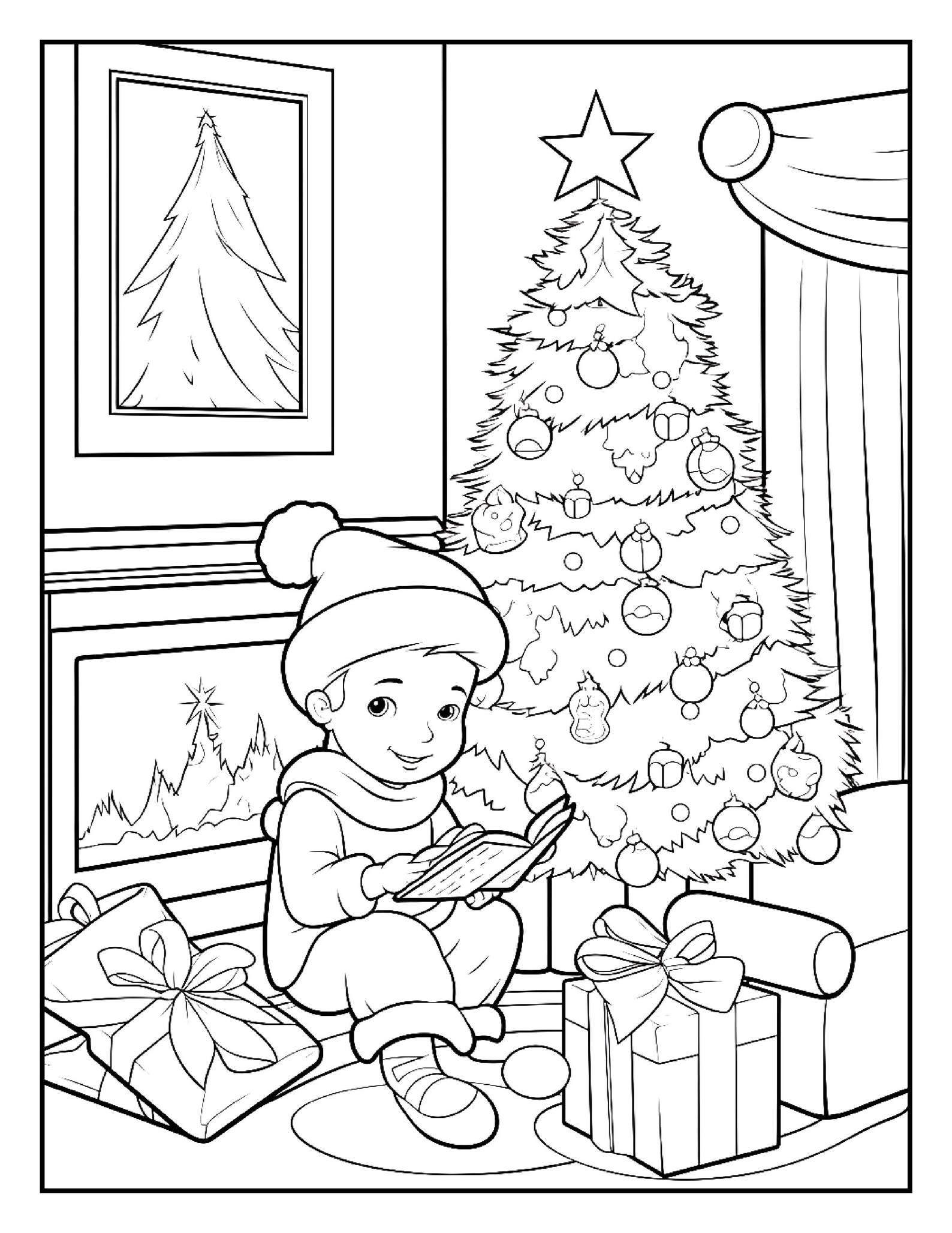 100 Christmas Coloring Pages Adults and Kids Coloring Pages Printable ...