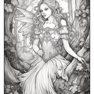 Best Seller 105 Forest Fairy Coloring Pages for Kids and Adults ...