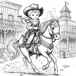 Best Selling 30 Little Cowboys Coloring Pages for Kids and Adults ...