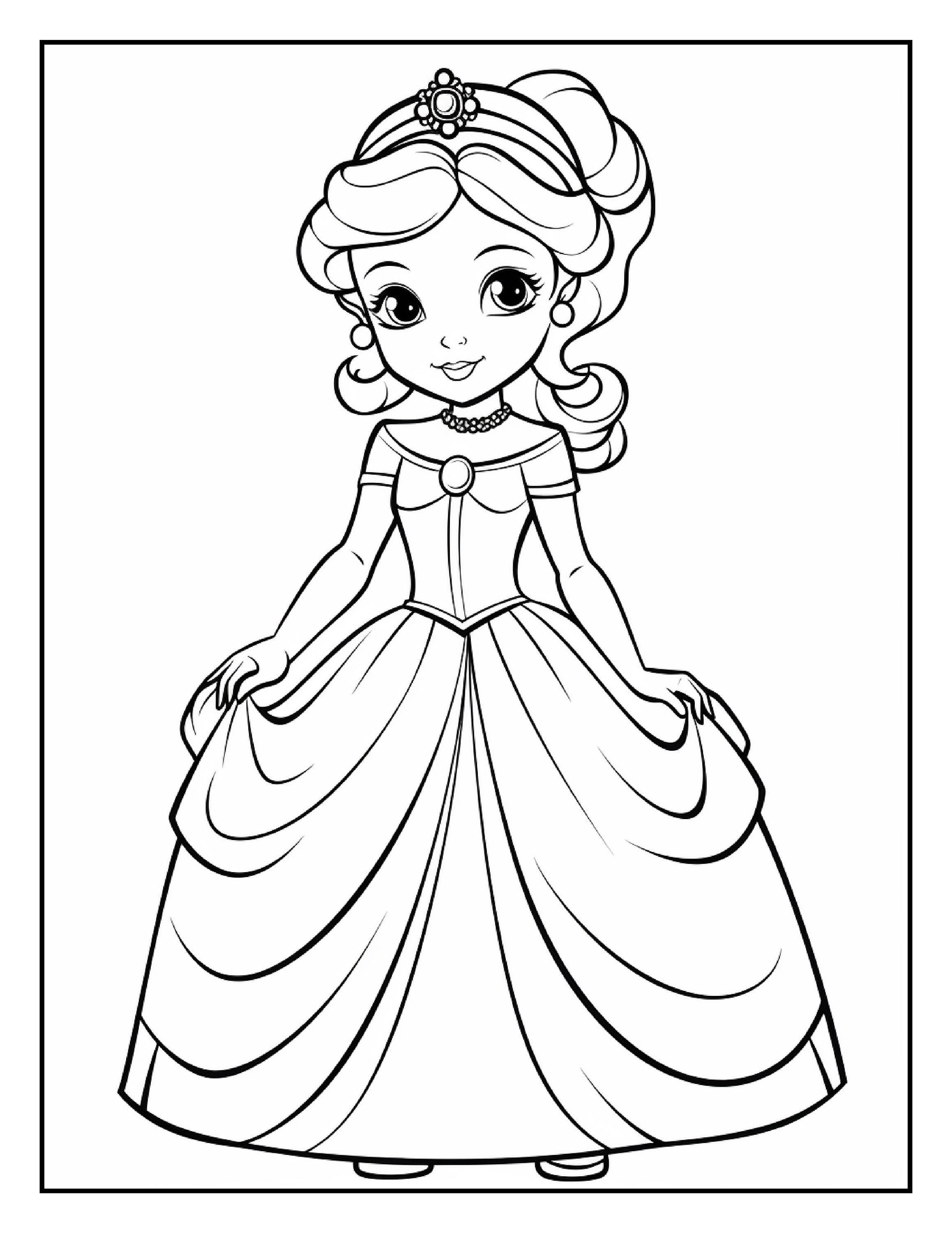 100 Cute Princess Coloring Pages - Adult and Kid Coloring Pages ...