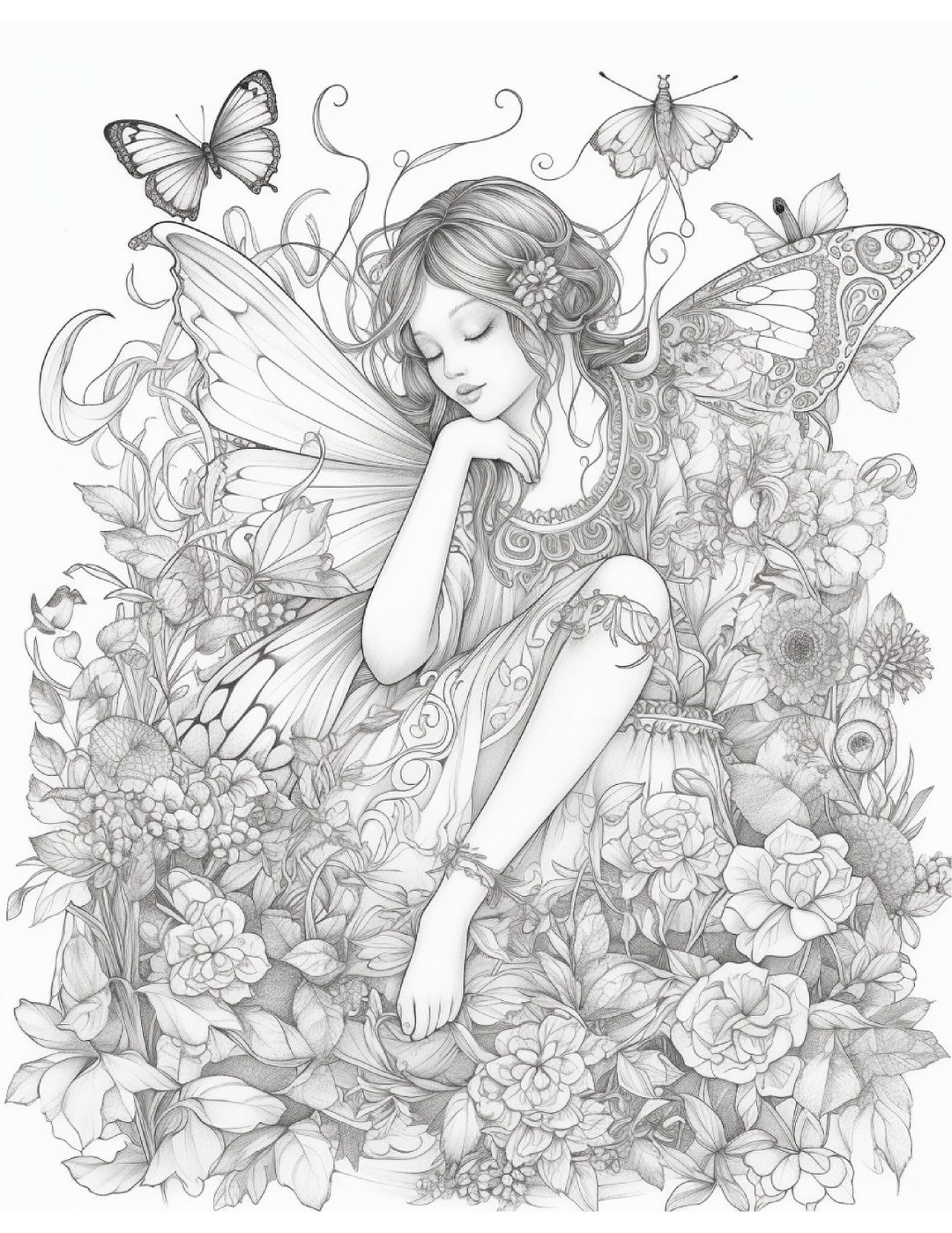 50 Beautiful Fairy Girl Coloring Pages - Adult and Kid Coloring Pages ...