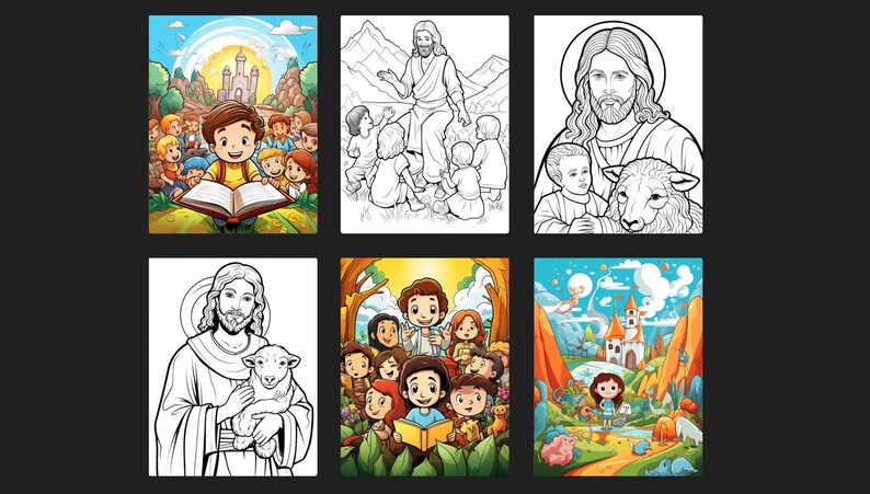 Best Seller 100 Bible Coloring Book Pages for Kids & Adults Printable ...