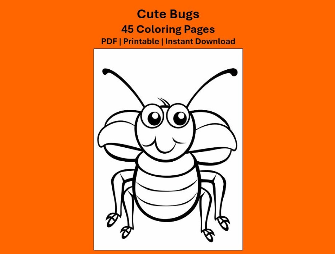 Best Seller 45 Cute Bugs Coloring Pages Adult and Kid Coloring Pages ...