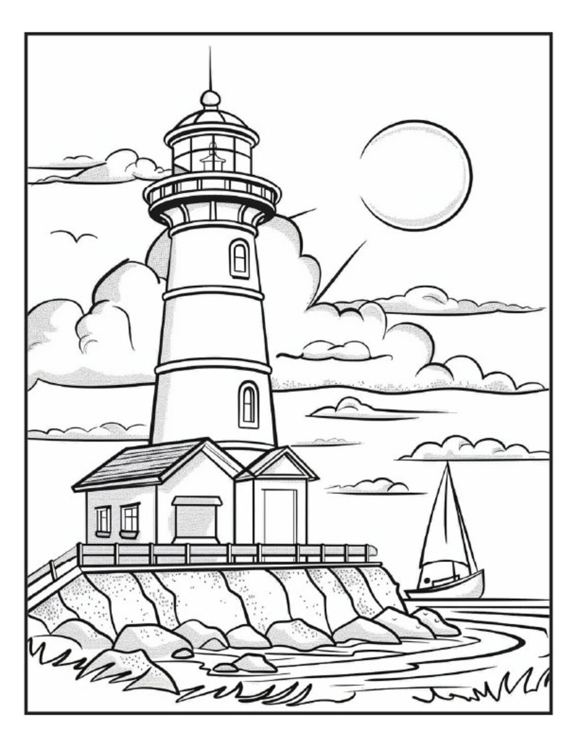 240 Lighthouse Coloring Pages - Adult and Kid Coloring Pages Printable ...