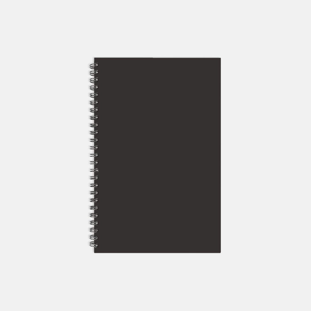 Plain Black Notebook Softcover Spiral 5.5 X 8.5 - Etsy