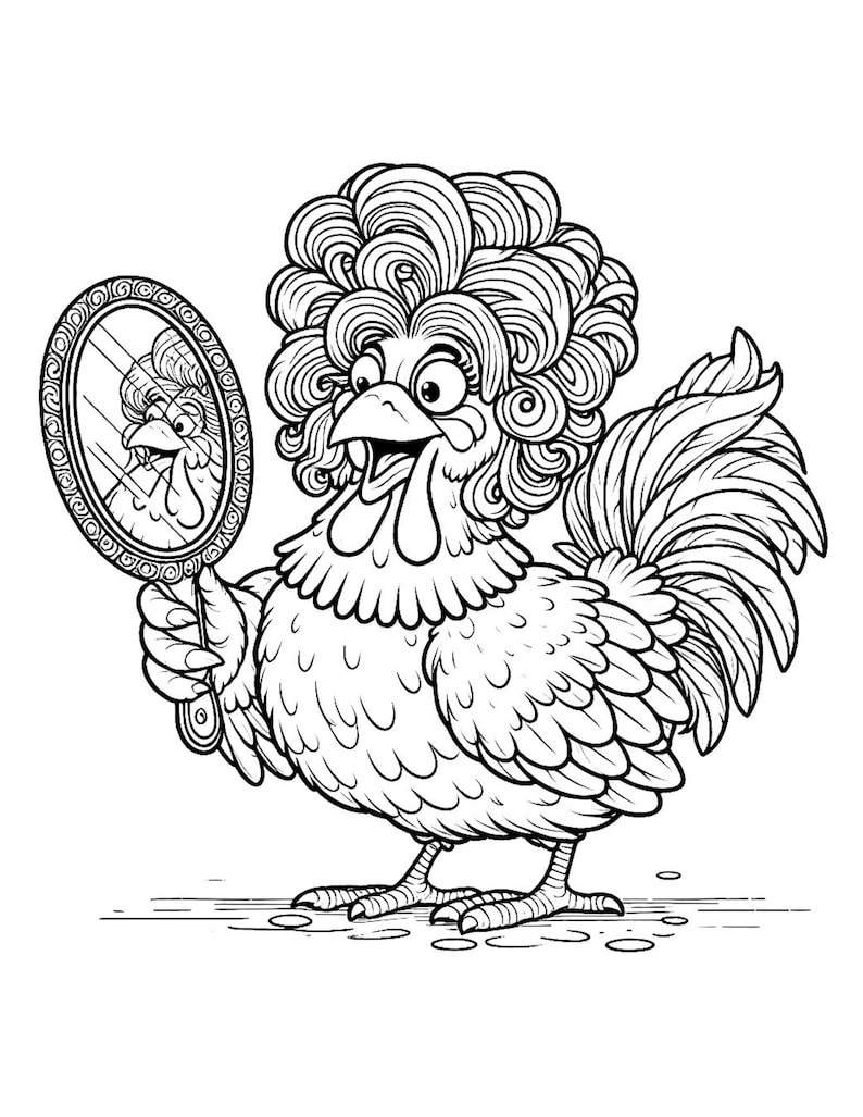 Best Seller 97 Crazy Chicken Funny Coloring Book Pages for Kids ...