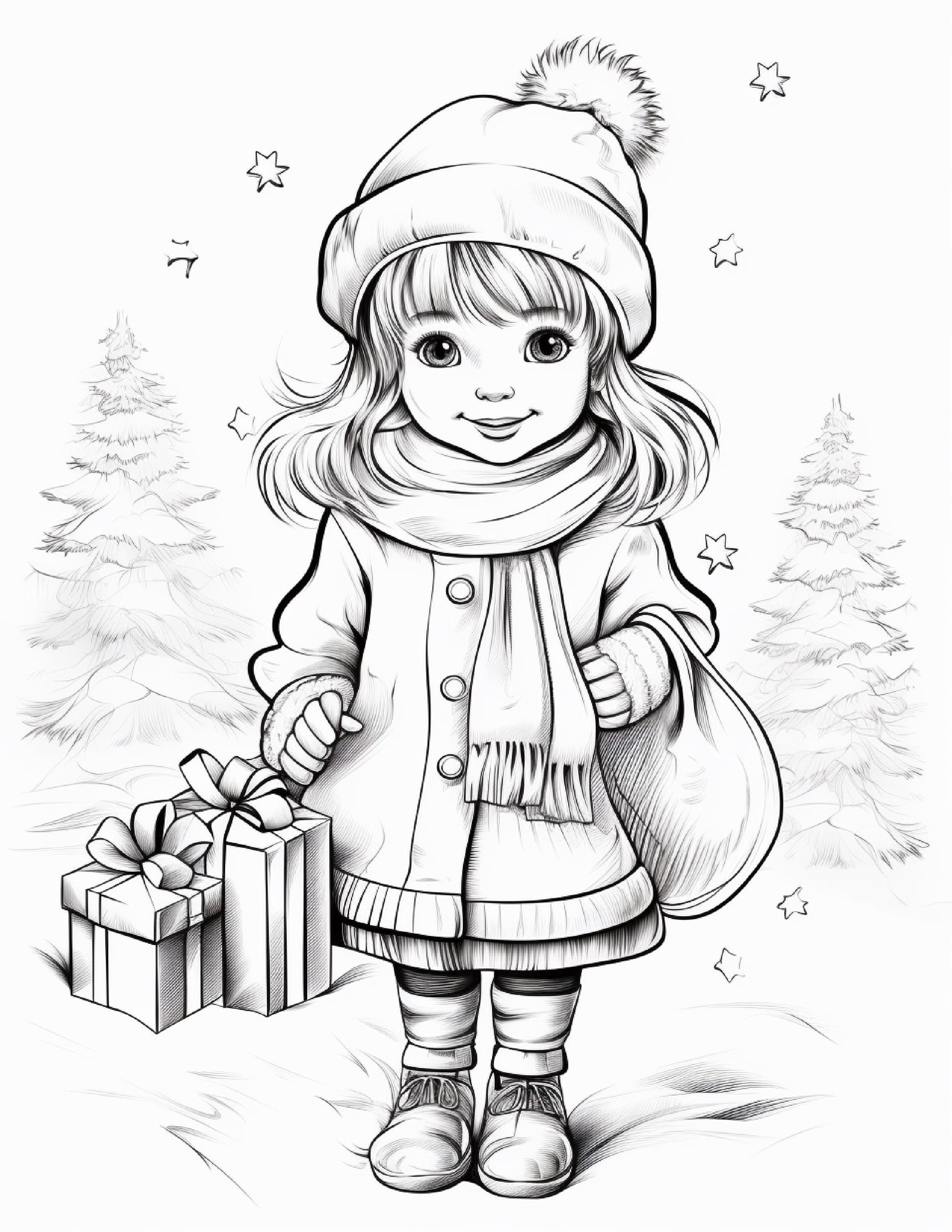 200 Christmas Coloring Pages - Adult and Kid Coloring Pages Printable ...