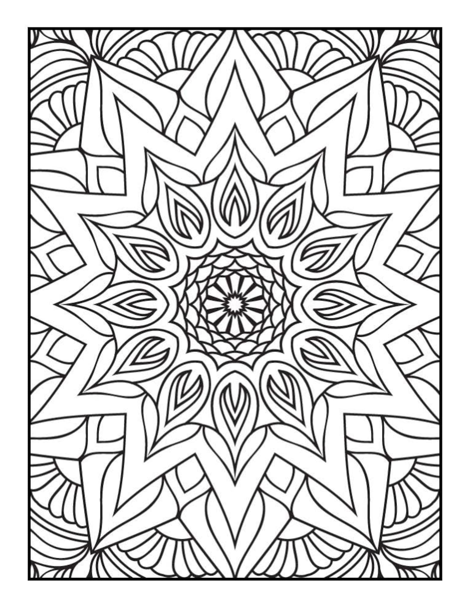 100 Mandala Coloring Pages for Adults and Kids Coloring Pages Printable ...