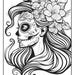 200 Sugar Skull Girl Coloring Pages - Printable Digital Instant ...