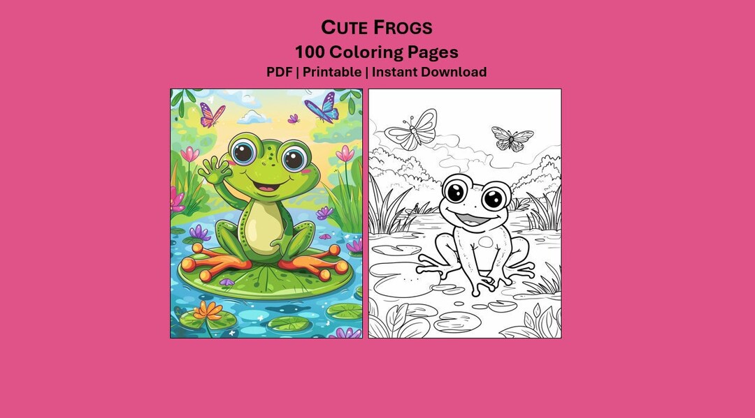 Best Seller 100 Cute Frogs Coloring Pages Adult and Kid Coloring Pages ...
