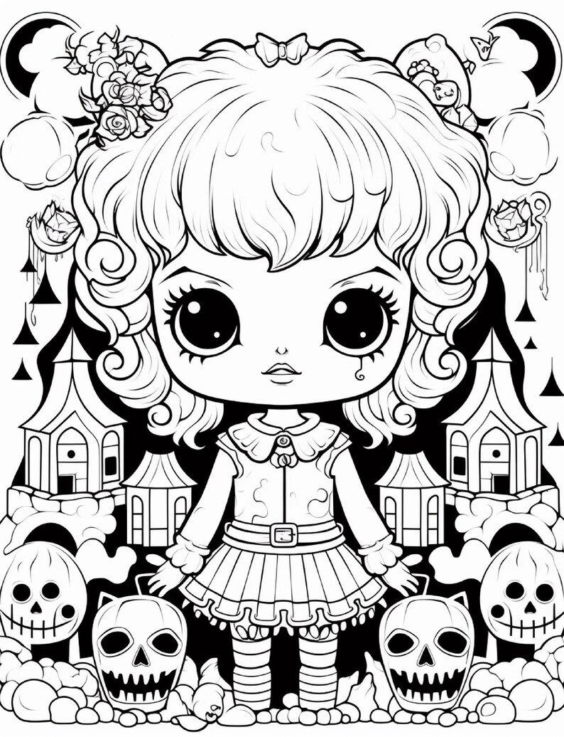 Best Selling 300 Creepy Halloween Coloring Pages Adult and Kid Coloring ...