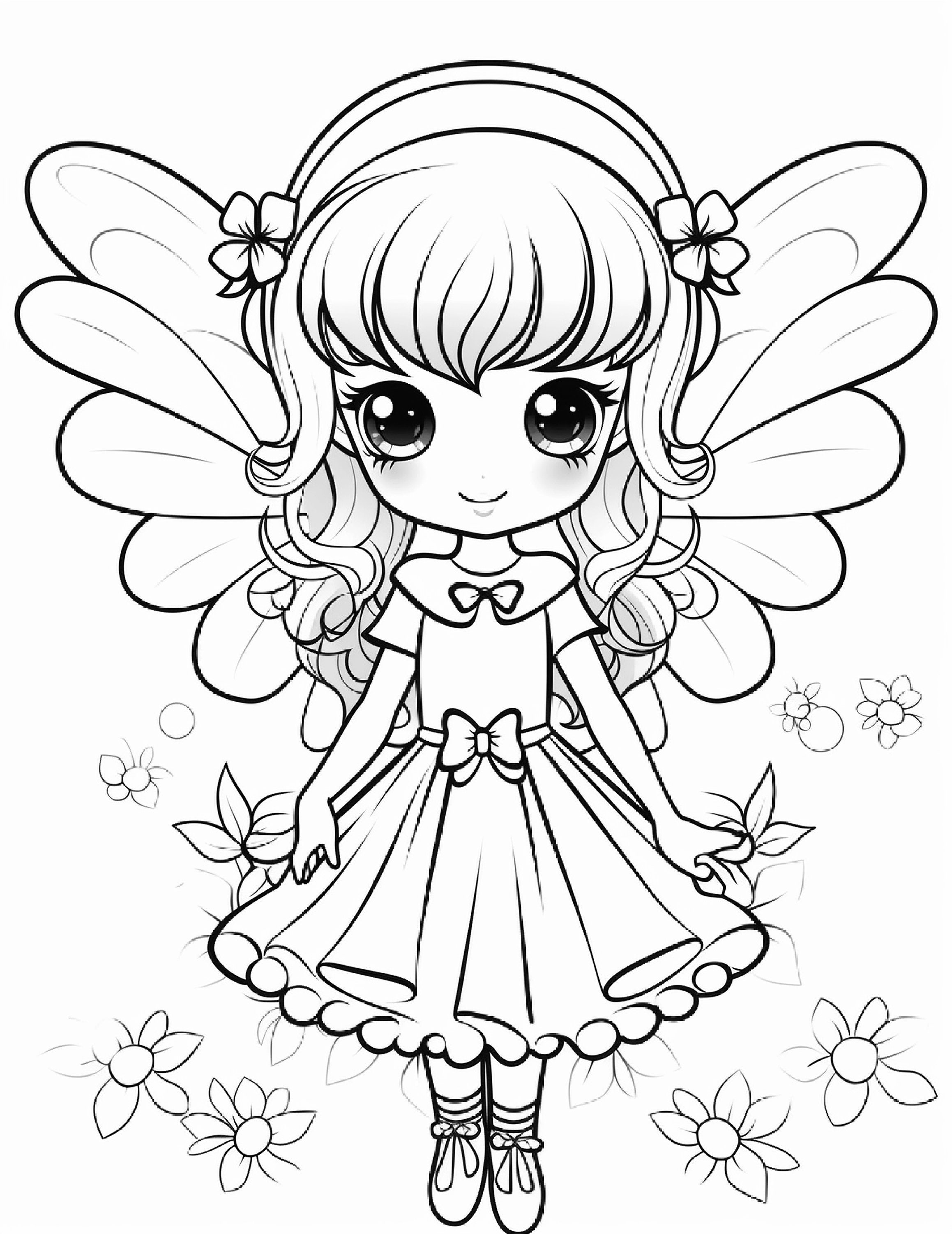 Best Seller 200 Cute Fairy Coloring Pages for Kids and Adults Printable ...