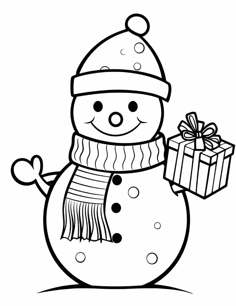 Christmas Snowman Coloring Pages - 100 Pages Adult and Kid Coloring ...