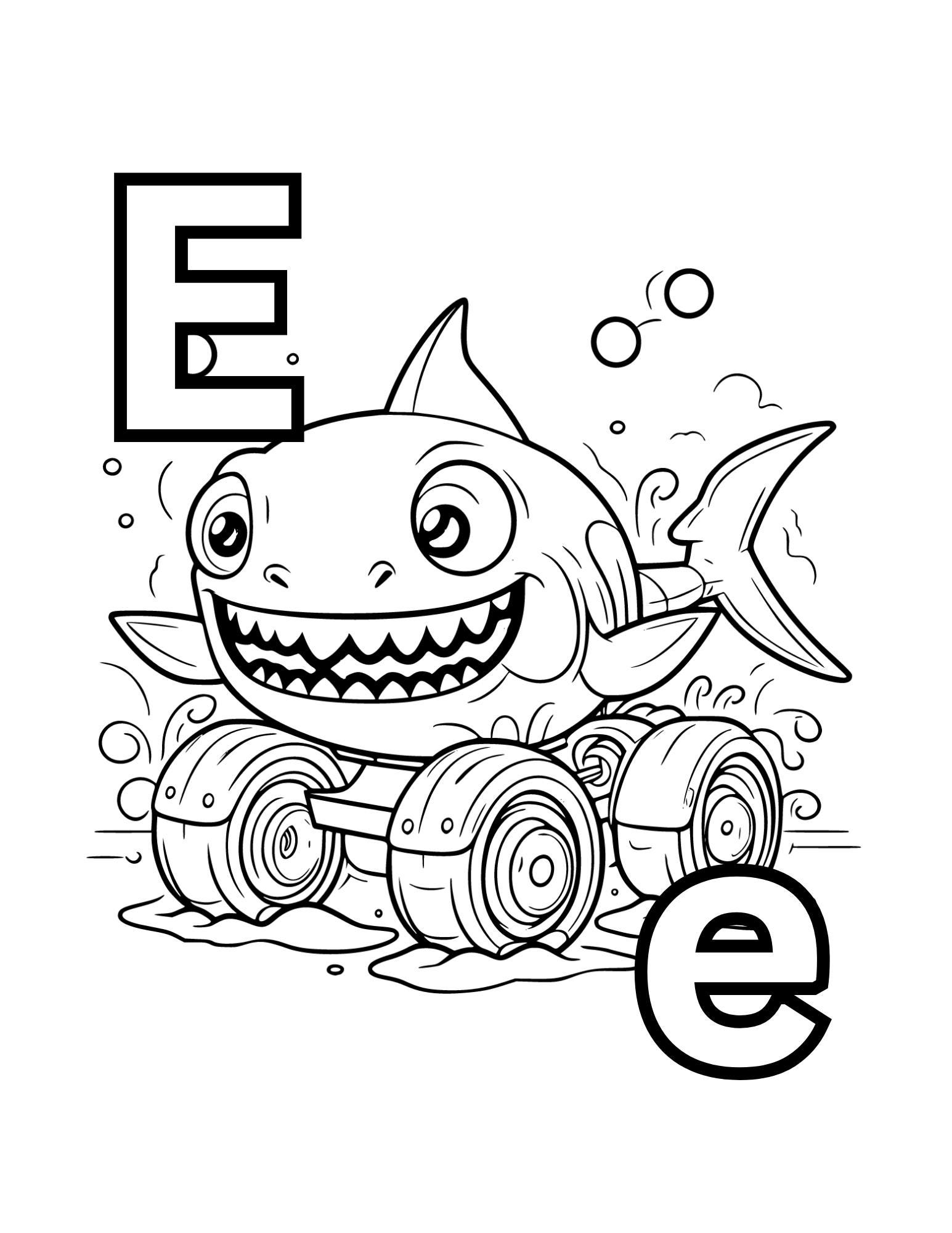 Shark Alphabet Letter Coloring Pages 36 Pages for Kids and Adults ...
