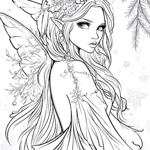 100 Fairy Fairies Christmas Coloring Pages Adults and Kids Coloring ...