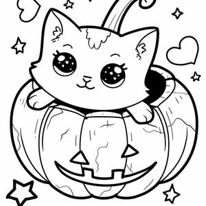 130 Cute Halloween Coloring Book for Kids Coloring Pages Printable ...