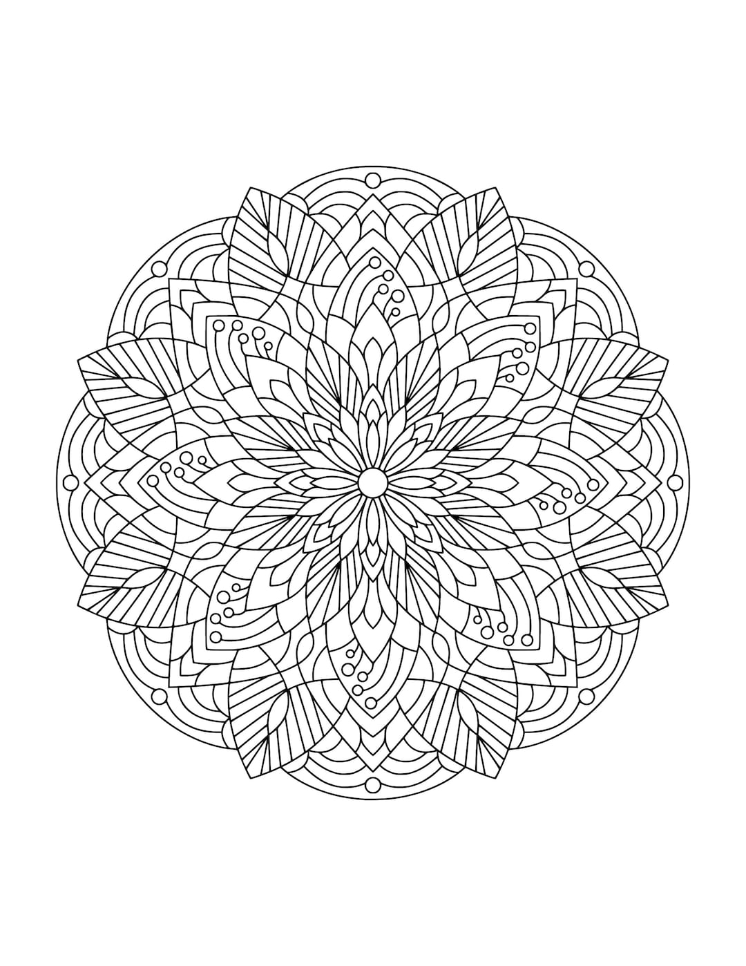Best Selling Item Best Seller Mandala Coloring Pages 20 Pages Adult ...