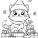 100 Funny Cat Christmas Coloring Pages Adults and Kids Coloring Pages ...