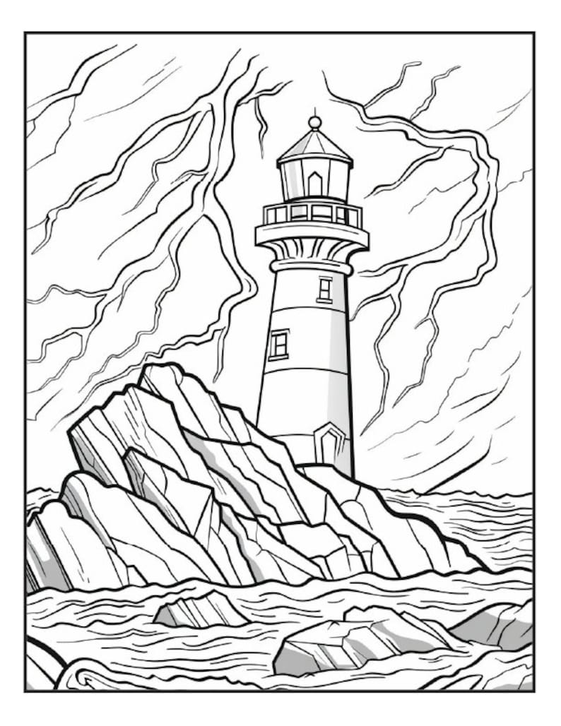 240 Lighthouse Coloring Pages - Adult and Kid Coloring Pages Printable ...
