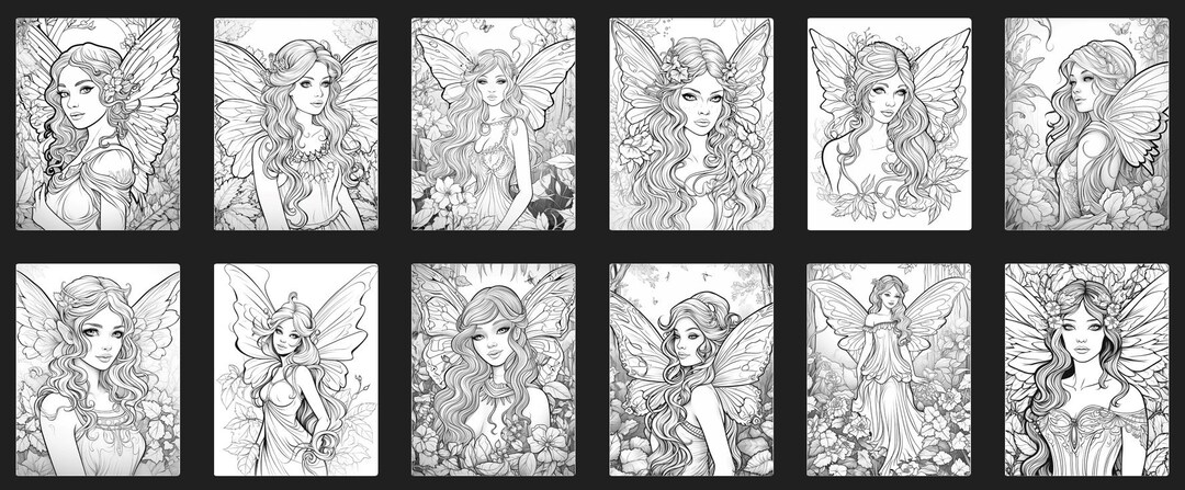 Forest Fairy Coloring Pages for Adult - 100 Pages Adult and Kid ...