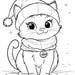 100 Cute Cat Christmas Coloring Pages Adults and Kids Coloring Pages ...
