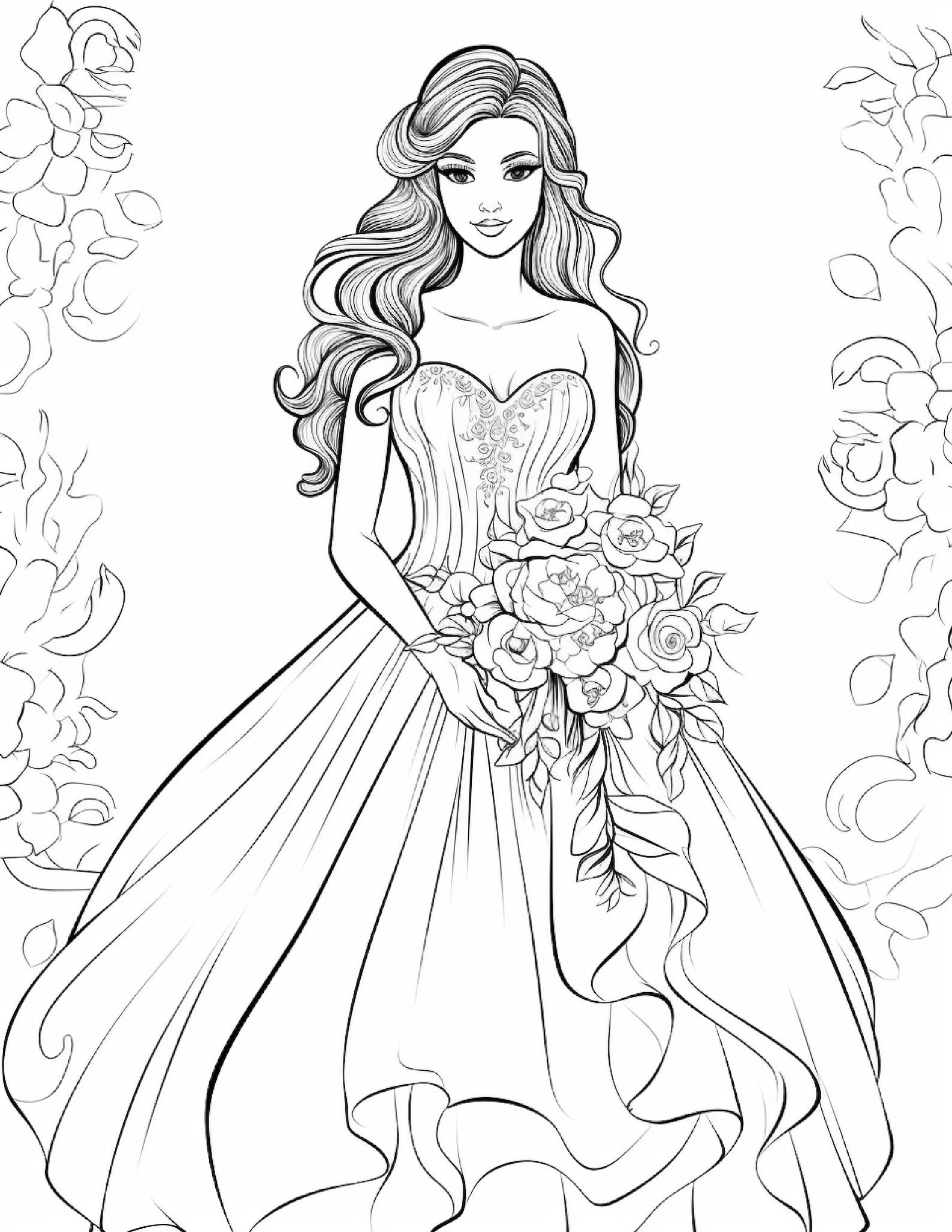 Best Seller 150 Bridesmaid Girls Coloring Pages (wedding) Adult ...