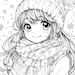 100 Cute Girl Christmas Coloring Pages Adults and Kids Coloring Pages ...