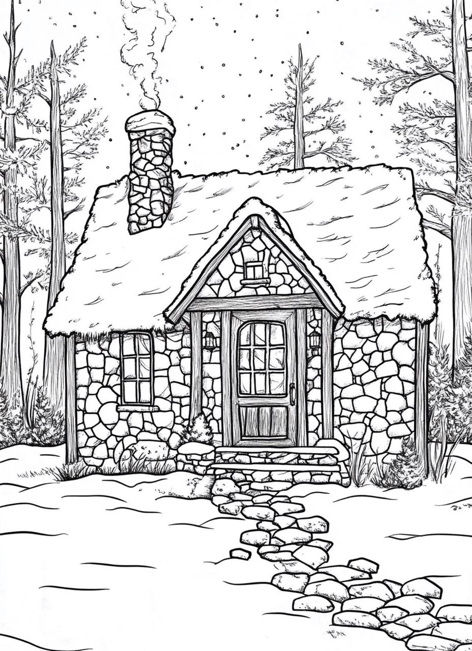 100 Cozy Christmas Coloring Pages Adults and Kids Coloring Pages ...