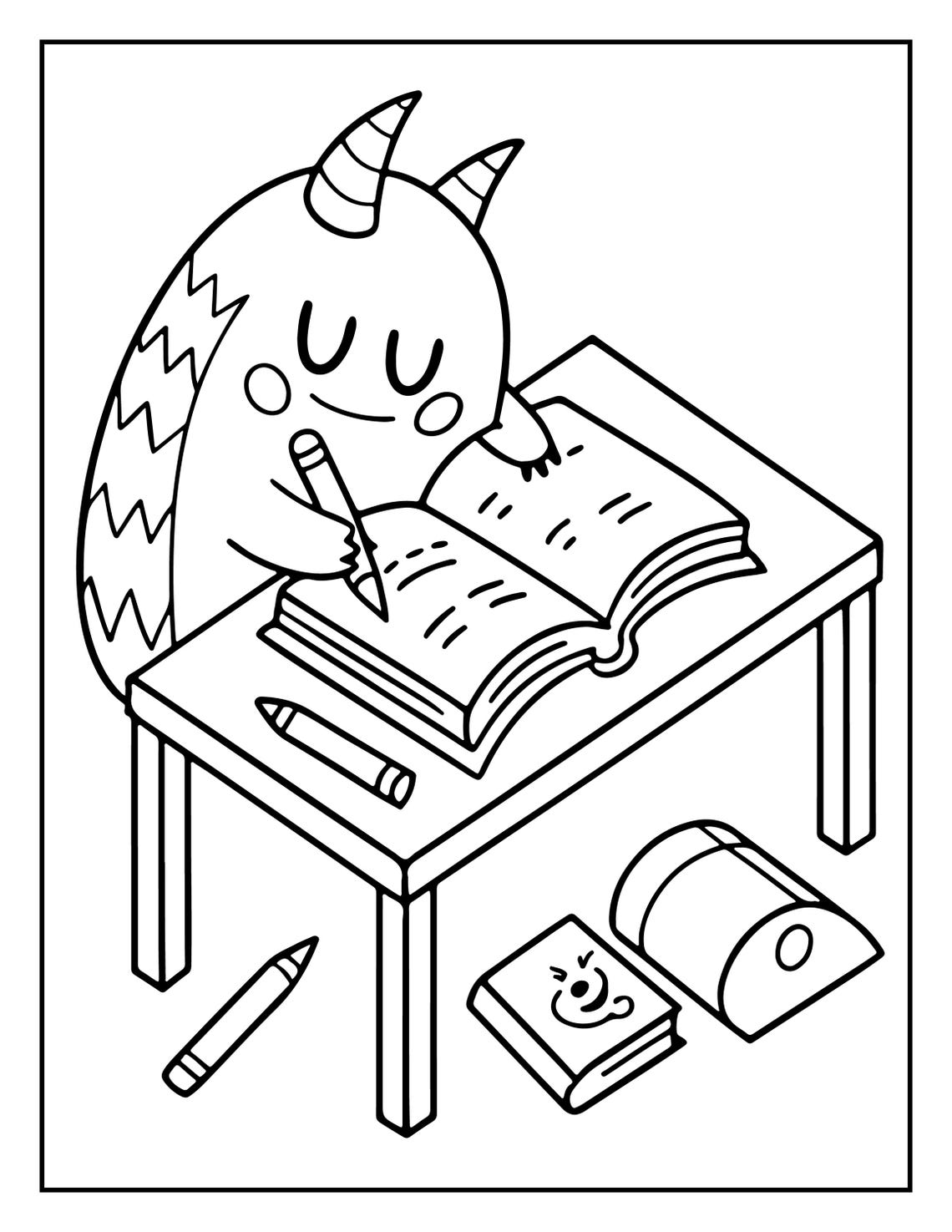 60 Cute Monster Back to School Coloring Pages Adult and Kid Coloring ...
