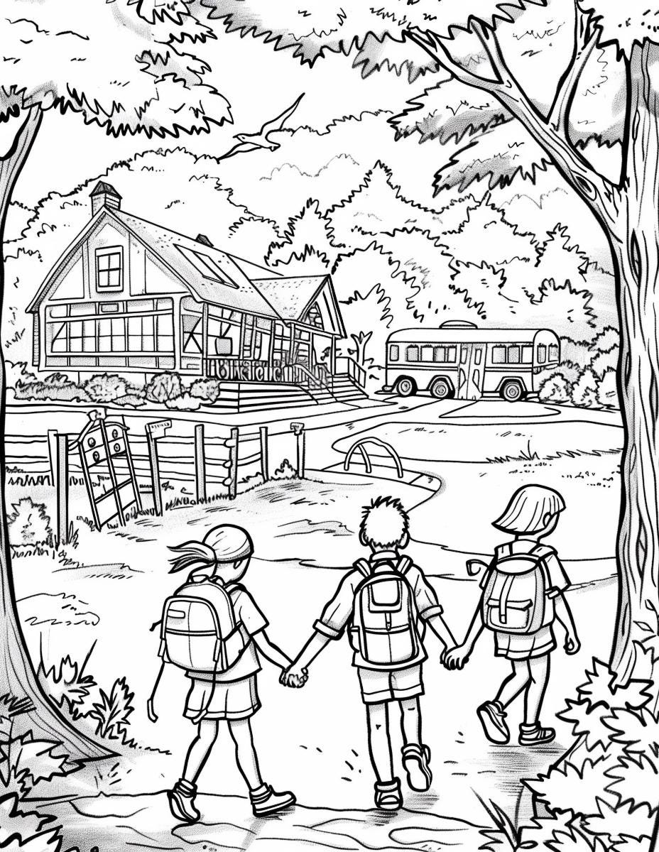 100 Back to School Coloring Pages for Kids - Printable Digital Instant ...