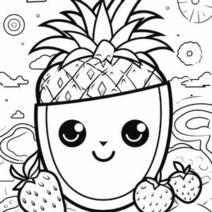 Best Seller 200 Cute Kawaii Summer Coloring Pages for Kids & Adults ...