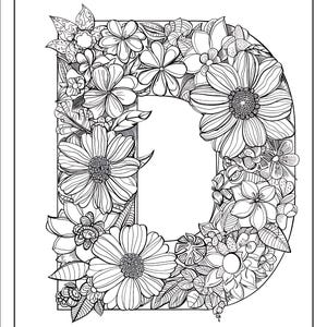 Alphabet Letter Coloring Pages 36 Pages for Kids and Adults Printable ...