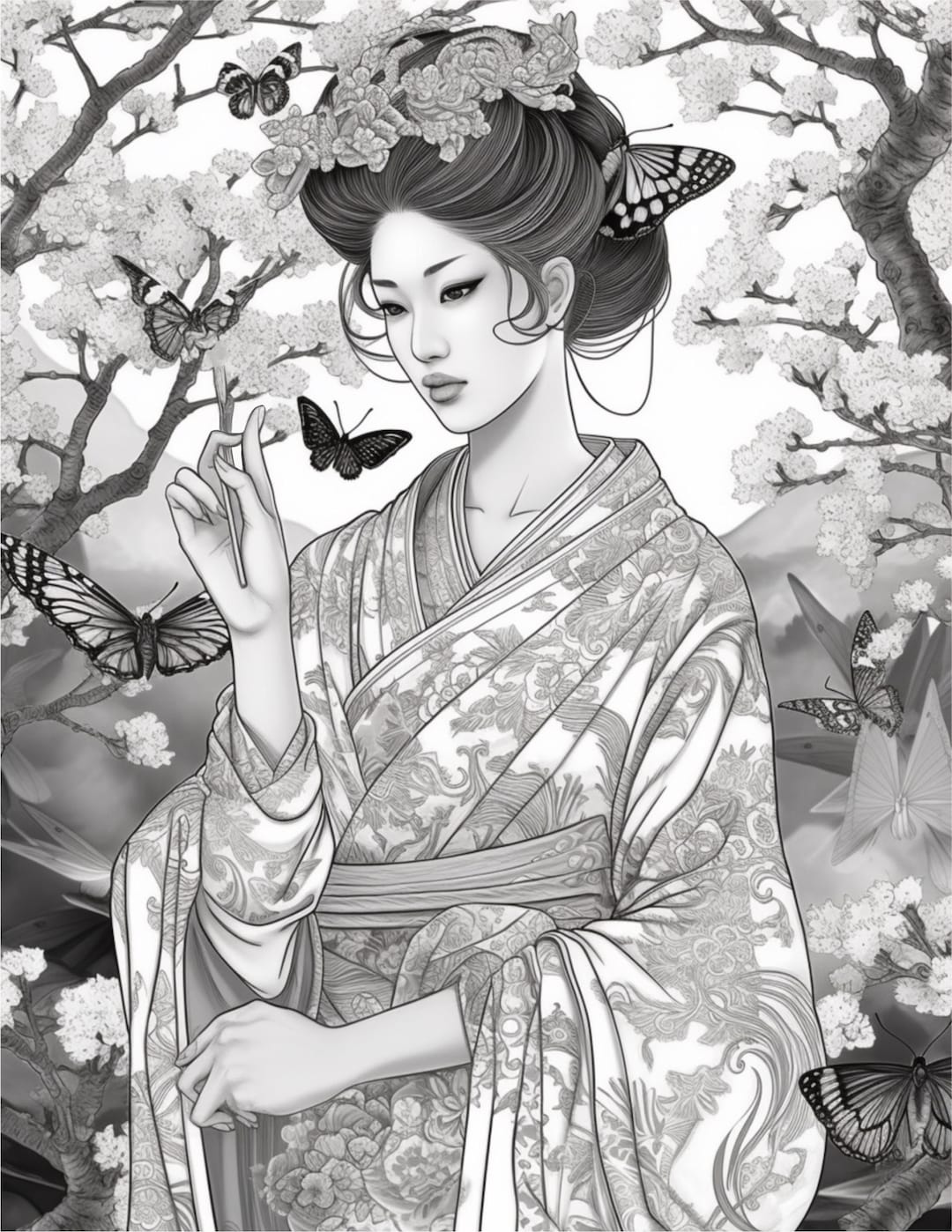 10 Japanese Coloring Book Pages Adult and Kid Coloring Pages Printable ...