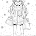 100 Cute Girl Christmas Coloring Pages Adults and Kids Coloring Pages ...