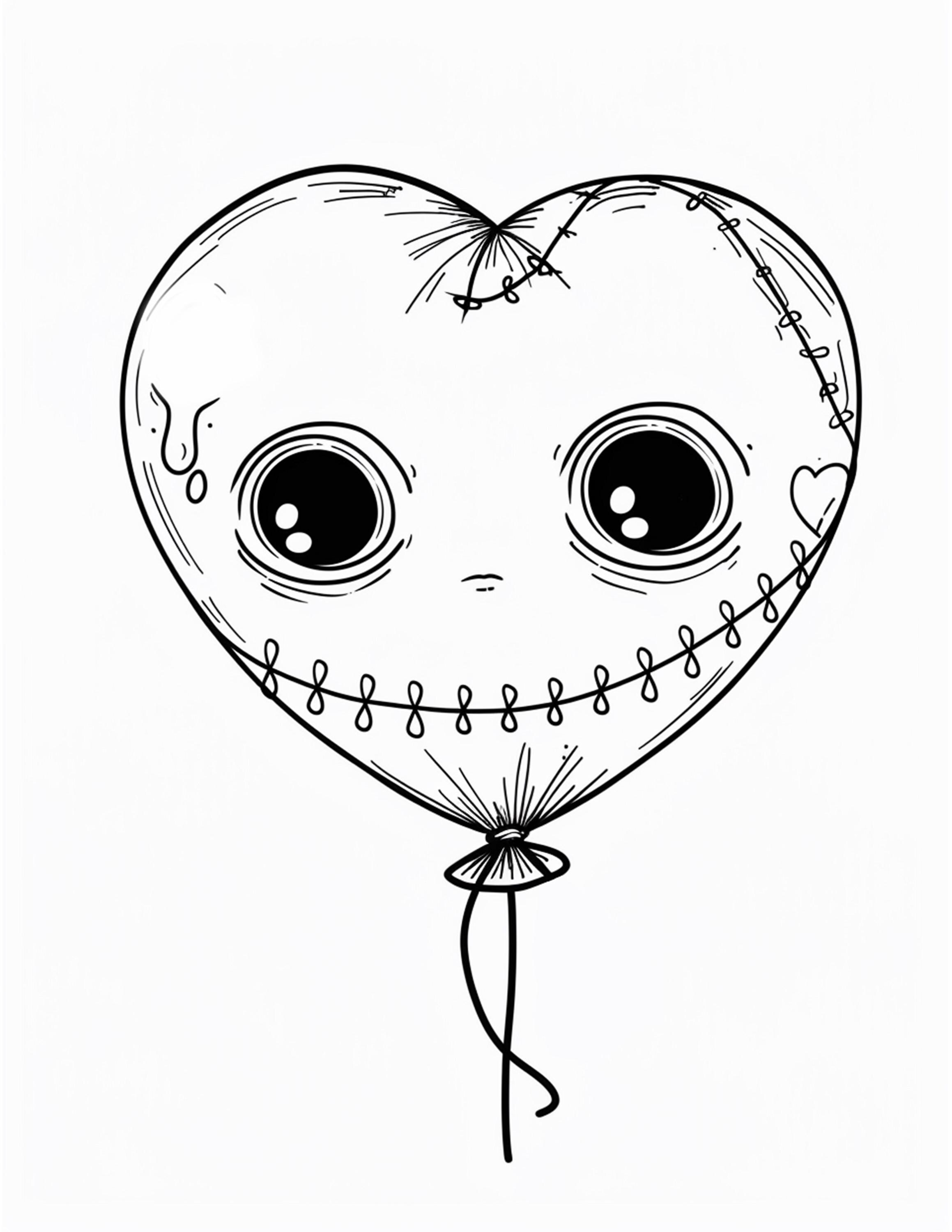 Creepy Scary Valentines Day Coloring Pages: 100 Designs (PDF Download ...