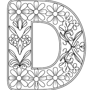 Alphabet Coloring Pages 26 Pages Variety Adult Printable Instant ...