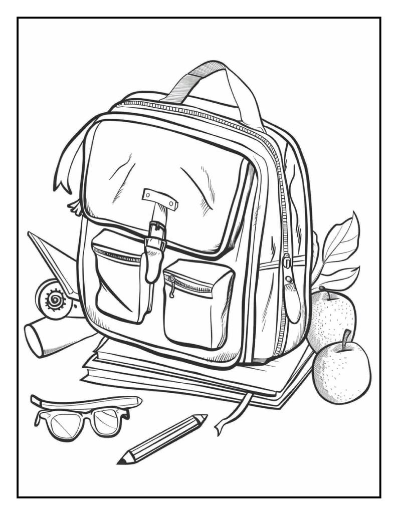 180 Back to School Coloring Pages for Kids - Printable Digital Instant ...