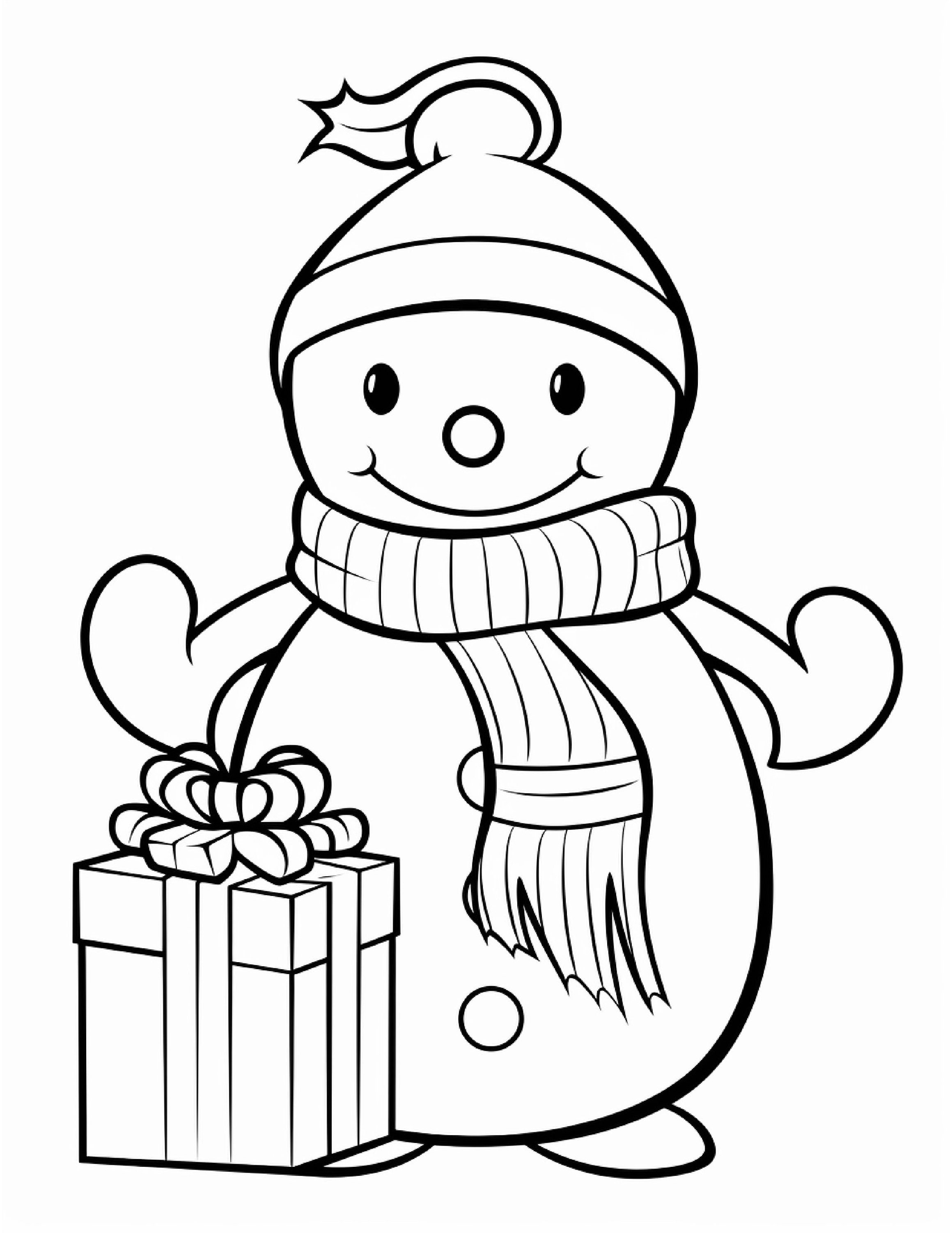 Christmas Snowman Coloring Pages - 100 Pages Adult and Kid Coloring ...