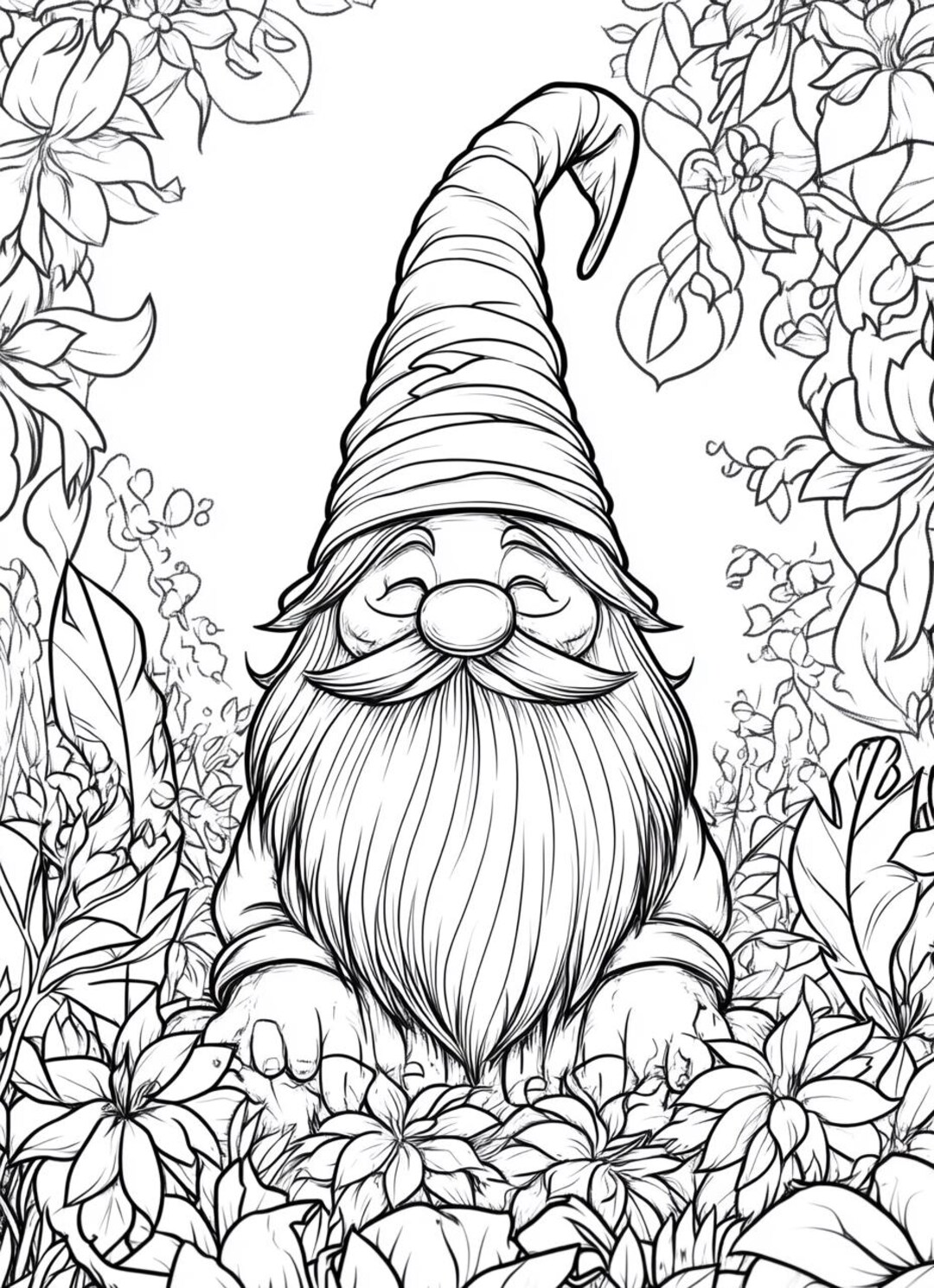 100 Enchanted Gnomes Coloring Pages - Adult and Kid Coloring Pages ...
