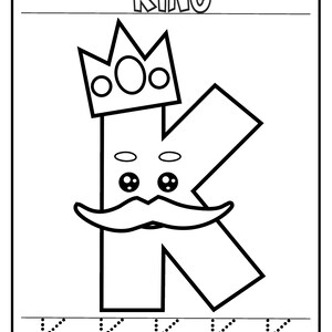 Alphabet Letter Coloring Pages 26 Pages for Kids Printable Instant ...