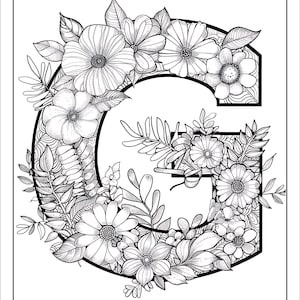 Alphabet Letter Coloring Pages 36 Pages for Kids and Adults Printable ...