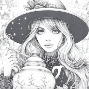Best Selling Witch Coloring Pages 20 Pages Adult Coloring Pages ...