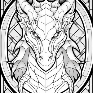 200 Stained Glass Dragon Coloring Pages Adult and Kid Coloring Pages ...