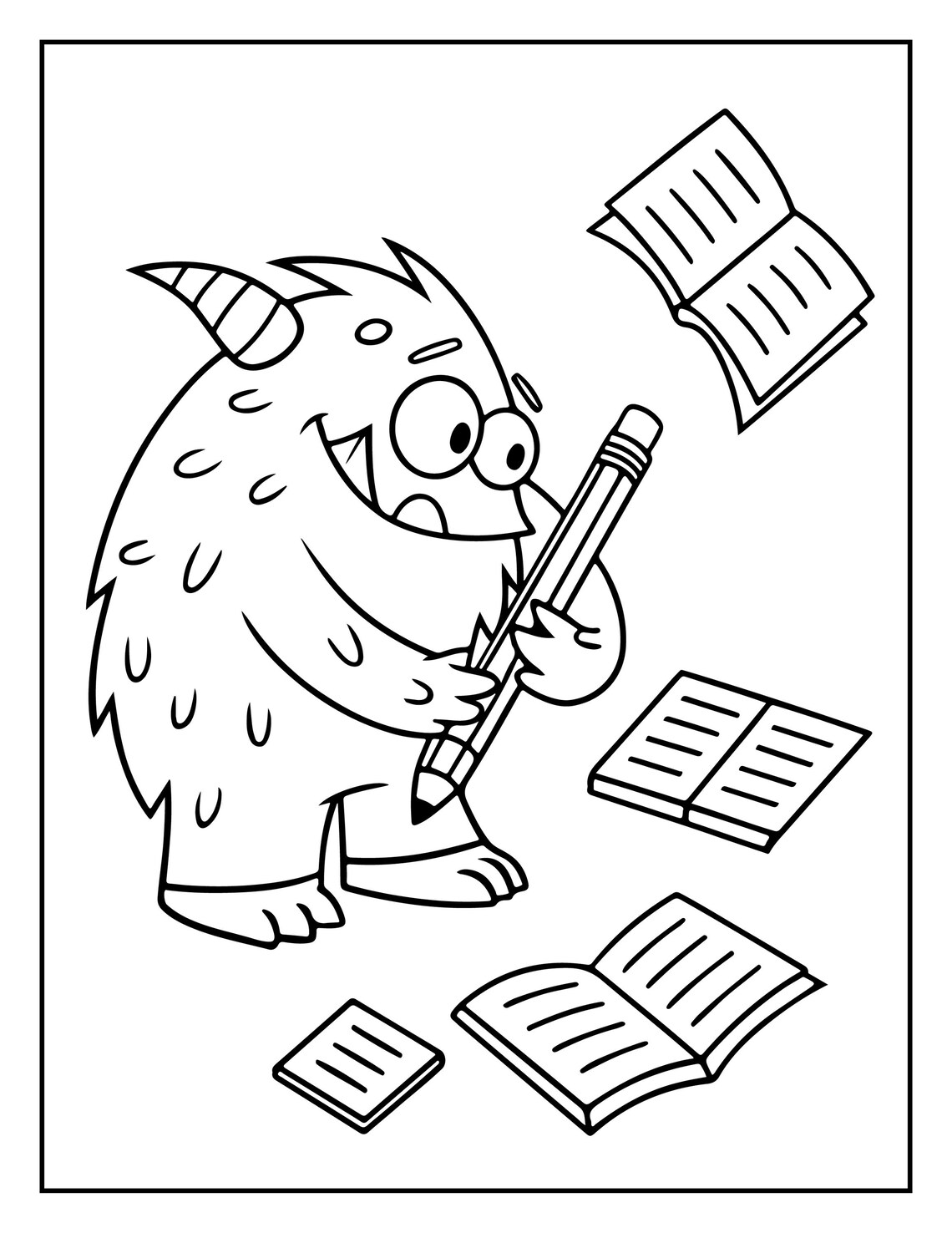 60 Cute Monster Back to School Coloring Pages Adult and Kid Coloring ...