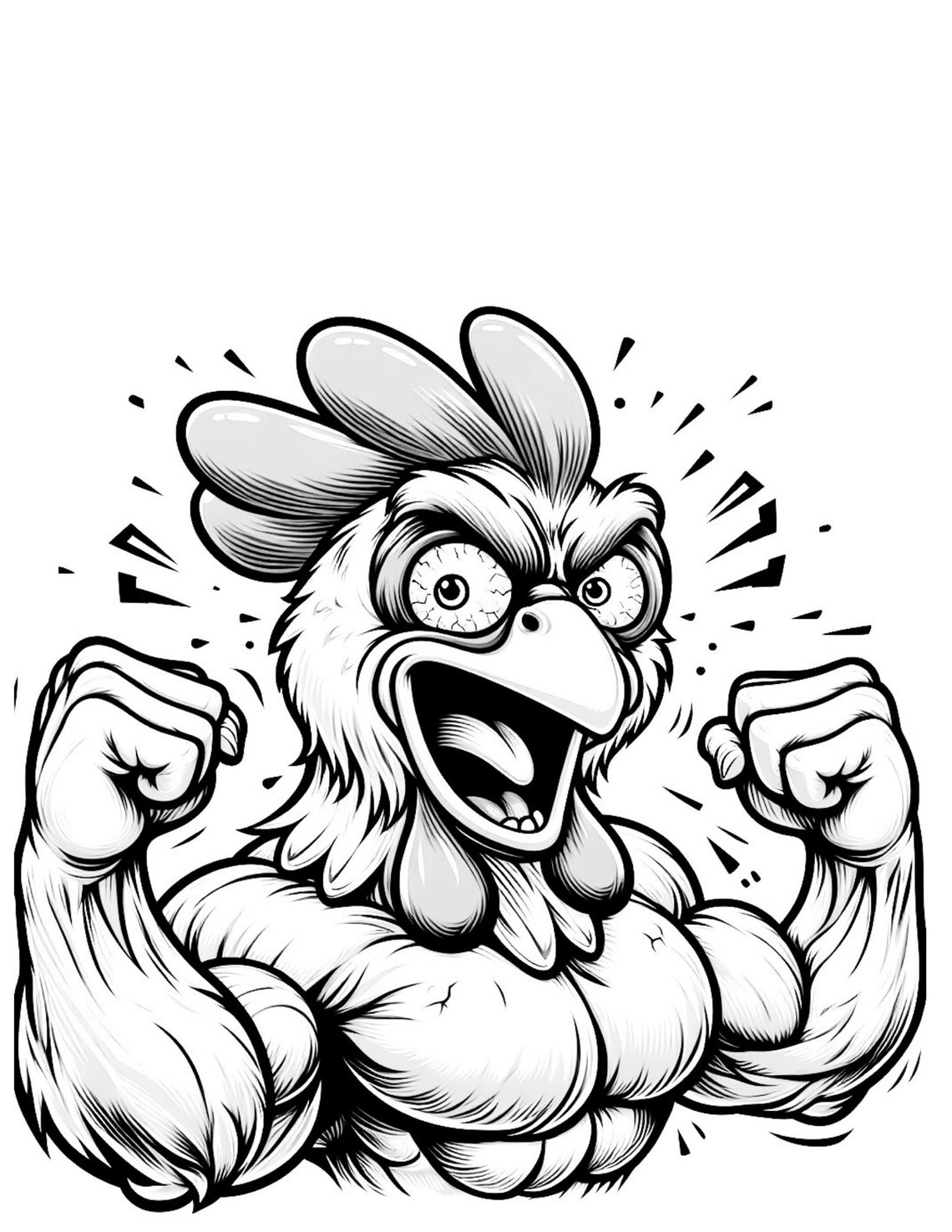 Best Seller 97 Crazy Chicken Funny Coloring Book Pages for Kids ...