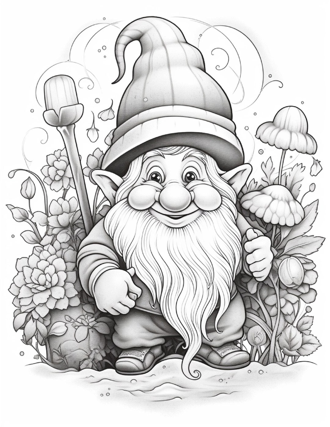 100 Gnomes Coloring Pages - Adult and Kid Coloring Pages Printable ...