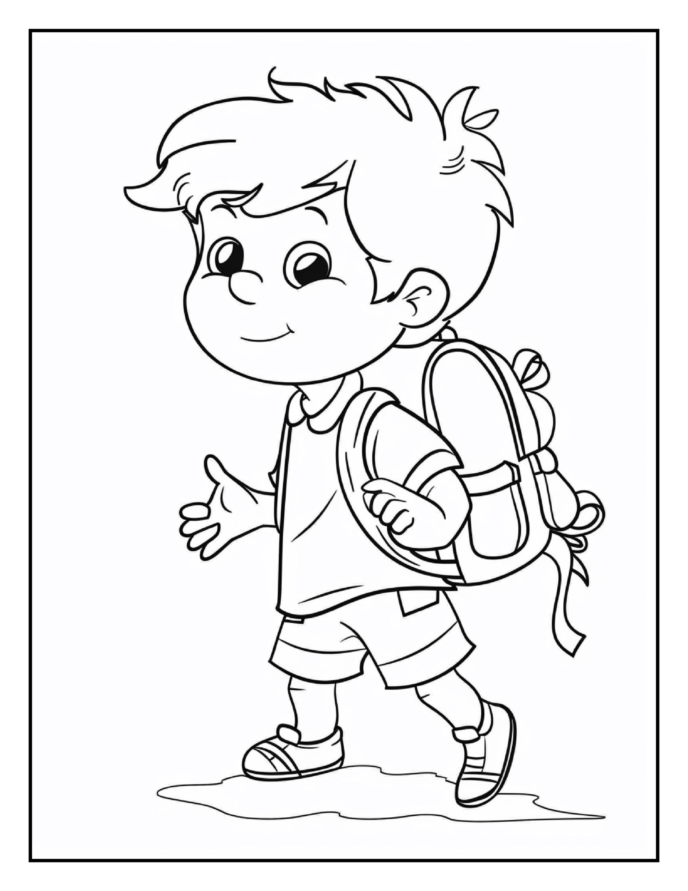 180 Back to School Coloring Pages for Kids - Printable Digital Instant ...