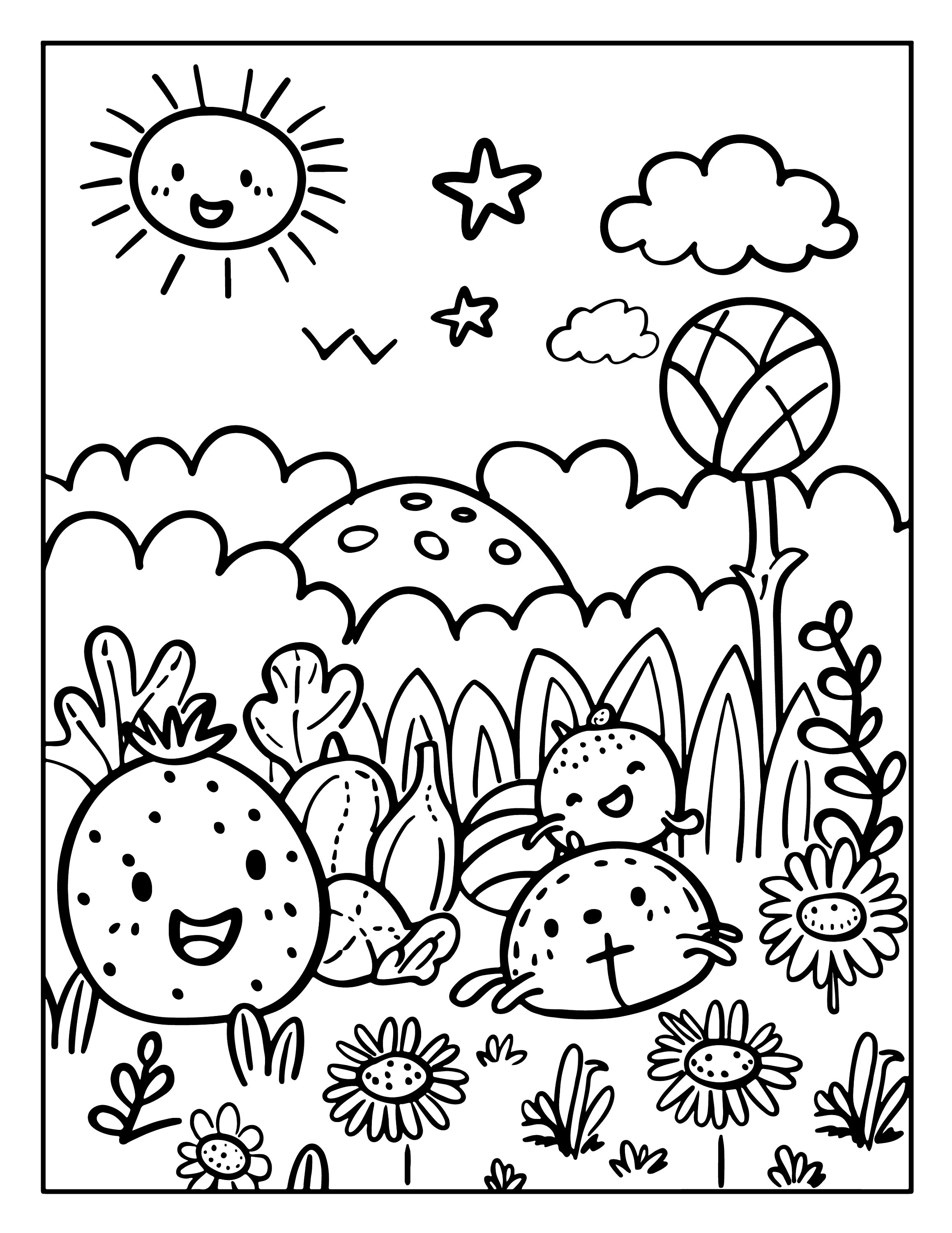 135 Cute Kawaii Summer Coloring Pages Printable Digital PDF for Kids ...