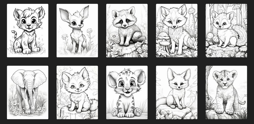 100 Cute Wild Animals Coloring Pages - Adult and Kid Coloring Pages ...