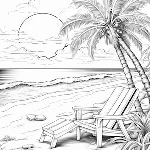 220 Beach Sunset Coloring Pages - Adults and Kids Coloring Pages ...